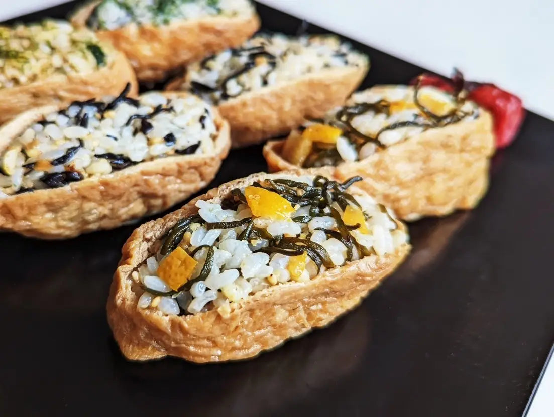 Yuzu Hijiki Inari Sushi / Sea Vegetable Seaweed Recipe – SEA VEGETABLE ...